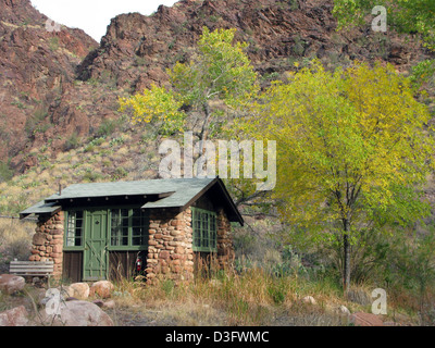 The Phantom Ranch Cabin near the Colorado River in Grand Canyon ...