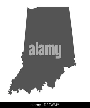 Map of Indiana Stock Photo - Alamy