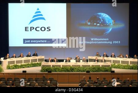 (dpa) - The logo of the Epcos electronics company is photographed at ...