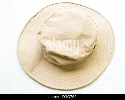 A light brown hat isolated on white background Stock Photo - Alamy