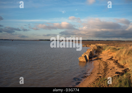 WW2 anti-invasion concrete blocks Stock Photo - Alamy