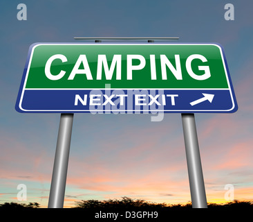 Camping site sign Stock Photo - Alamy