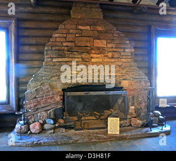 The Geologic Fireplace at Bright Angel Lodge in Grand Canyon National ...