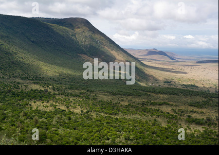 View of the Rift Valley escarpment on the Escarpment Road, Kenya Stock ...