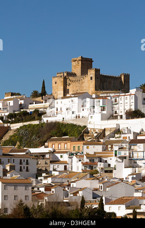 Village and castle Espejo Cordoba Andalusia Spain Stock Photo - Alamy