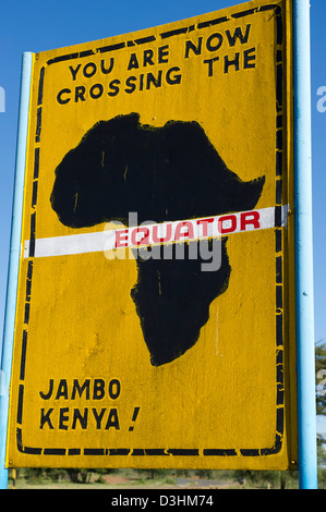 East Africa, Kenya, Equator sign Stock Photo - Alamy