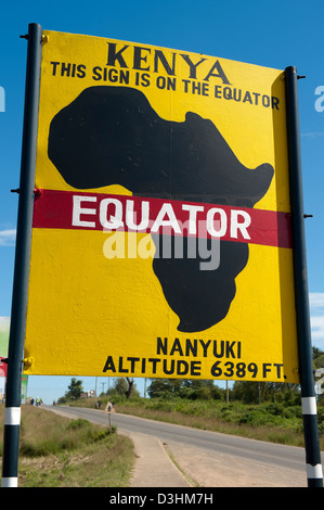 Equator sign NANYUKI KENYA East Africa Stock Photo - Alamy