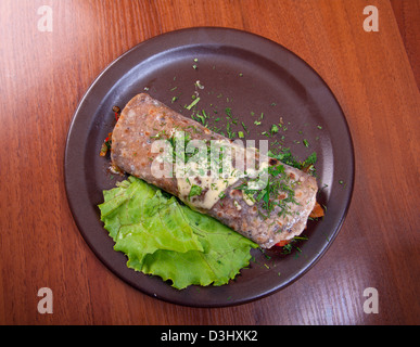 rolled pancakes stuffed Stock Photo - Alamy