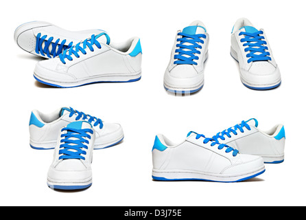 Set of sport shoes isolated on white Stock Photo - Alamy