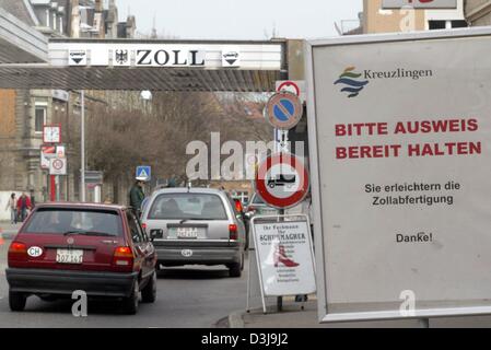 Swiss German Border With Customs Stock Photo - Alamy