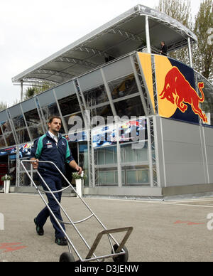 The Red Bull Racing energy station motorhome in the port of Monaco ...
