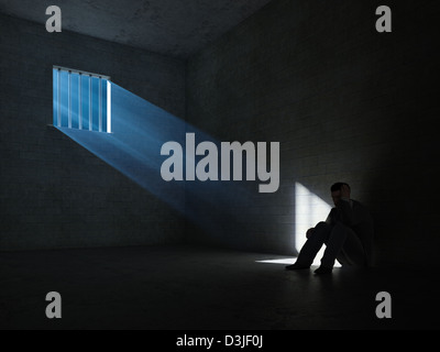 Prison cell, inside a prison cell Stock Photo - Alamy