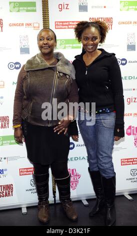 Kenyan director Judy Kibinge (R) and Kenyan actress Susan Wanjiru pose ...