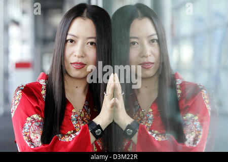 (dpa) - Chinese author Wei Hui pictured at the Frankfurt Book Fair in ...