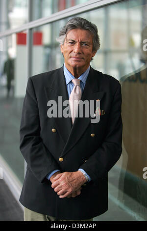 (dpa) - The French actor Pierre Brice stands in front of a poster ...