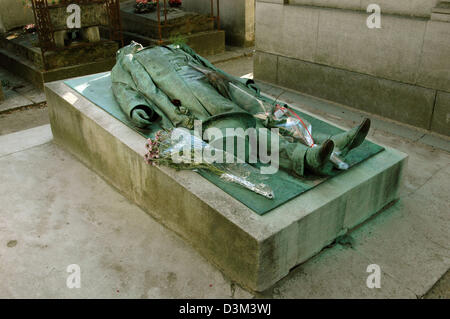 Grave of Journalist Victor Noir Pere Lachaise Cemetery Paris France ...