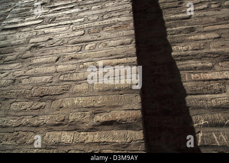 Graffiti from several centuries carved into the walls of the Colosseum ...