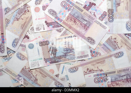 Currency Russian rubles - paper banknotes of Russian rubles. Money ...