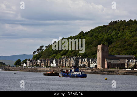 Town of Oban, Scotland. The Sir Giles Gilbert Scott designed Oban ...