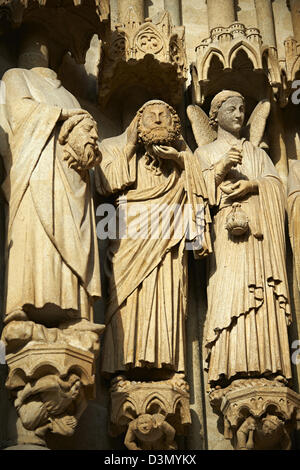 Gothic statues on the wall of medieval city hall in Middelburg ...