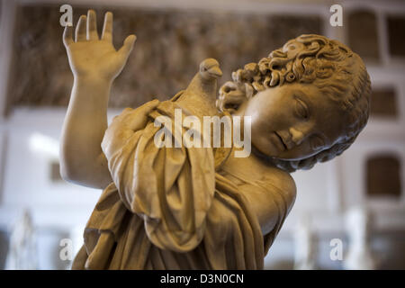 Ancient roman sculptures on display at the Capitoline museum in Rome ...