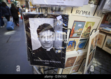 Year calendars for sale in Rome featuring photos of young catholic ...