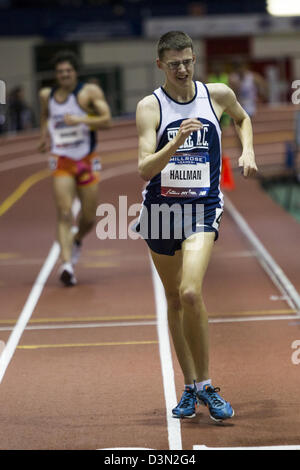 Jonathan Hallman, Shore AC, winner of the Men's USATF Championship Mile ...