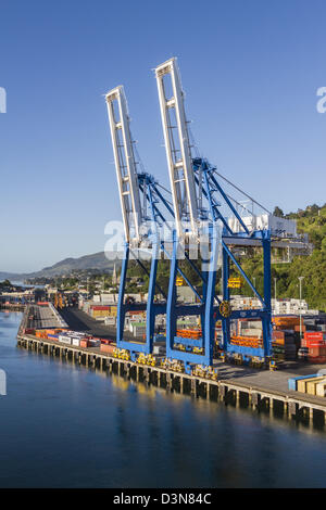 Port Chalmers Otago Harbour Dunedin South Island New Zealand aerial ...