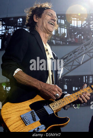 Guitarist Keith Richards of the Rolling Stones is shown performing on ...