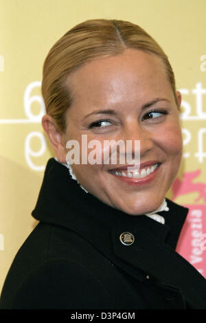US actress Maria Bello smiles for photographers at a photocall for her ...