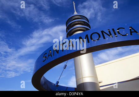 Santa Monica Pier Sign Closeup , Santa Monica California USA Stock ...