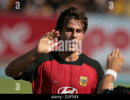 German national field hockey player Christopher Zeller celebrates his 1 ...
