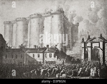 French Revolution. The Storming of the Bastille. July 14, 1789. Oil on ...