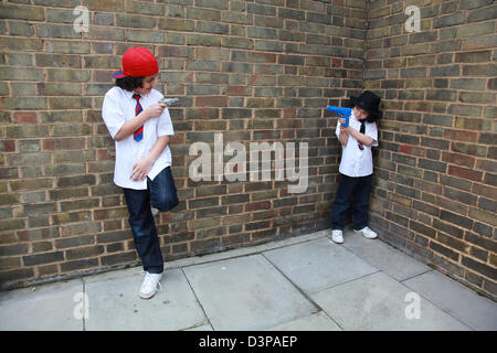 School Playground Boys Play Fighting Stock Photo - Alamy