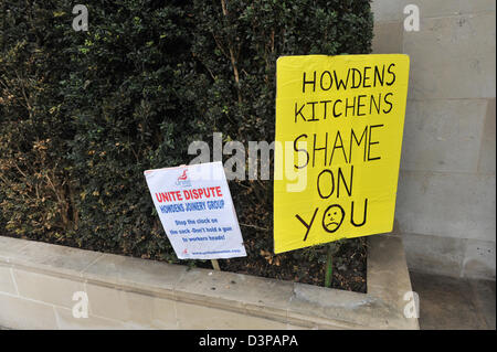 Grosvenor Place , London, UK. 22nd February 2013. Banners and flags at ...