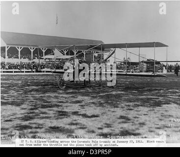 Lt. T. G. Ellyson, first naval aviator, starting engine Stock Photo - Alamy