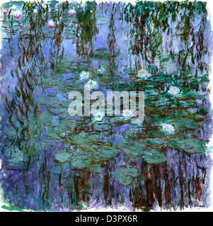 Water lilies 1916-1919 by Claude Monet.(1840-1926) Oscar-Claude Monet ...