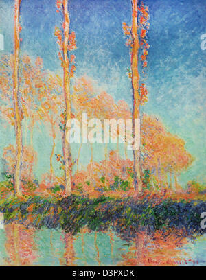 Claude Monet Poplars (Autumn), 1891. The Poplar Series paintings were ...