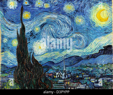The Starry Night, 1889, Vincent Van Gogh Stock Photo - Alamy