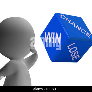 Chance Win Lose Dice Showing Good Or Bad Luck Stock Photo - Alamy