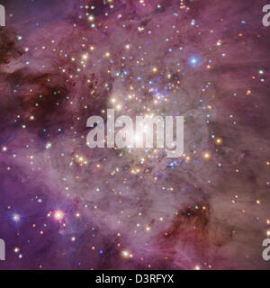 Great Orion nebula (M42), Hubble Space Telescope image. M42 is a ...