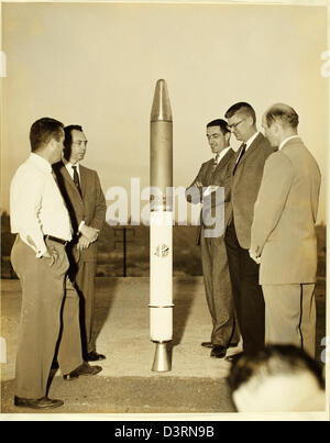 A glossy photo of the NASA Explorer III satellite, launched in 1958 to ...