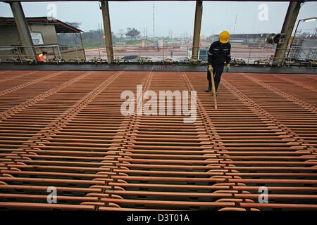 Electro winning copper by FQM First Quantum Minerals LTD Stock Photo ...