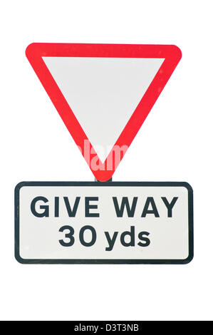 Give Way UK Traffic Sign Stock Photo - Alamy