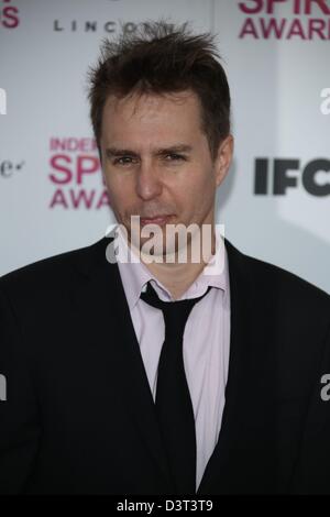 Actor Sam Rockwell arrives at the 2013 Film Independent Spirit Awards ...