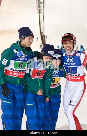 (L-r) Daiki Ito, Yuki Ito, Sara Takanashi and Taku Takeuchi of Japan ...