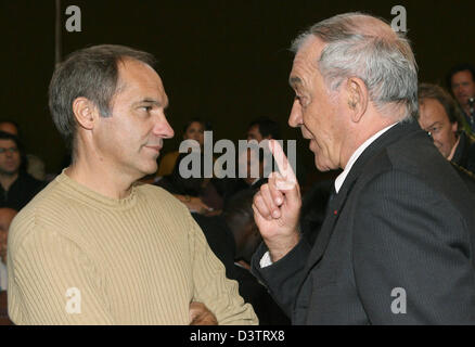 Former technical director at Airbus Bernard Ziegler is surrounded by ...