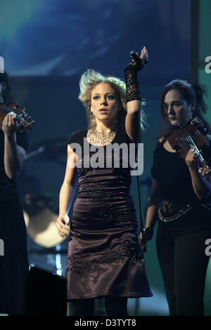 Singer LaFee performs on stage at the music show 'The Dome' in the 'ISS ...