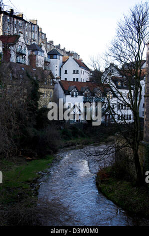 The Water of Leith river flowing through city of Edinburgh in Scotland ...