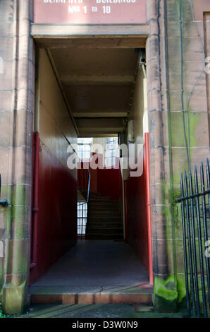 Edinburgh tenement stairwell Stock Photo - Alamy